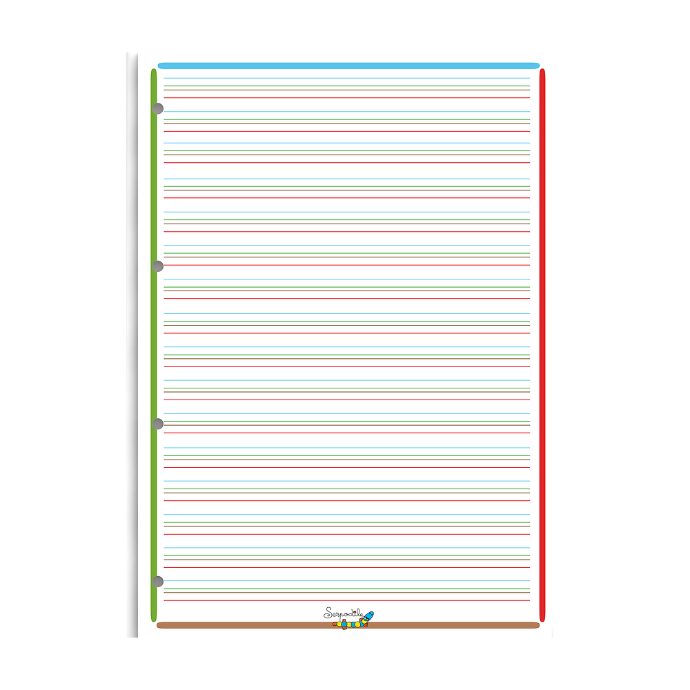 Bloc de feuilles DYS ligné 2mm # A4 - 100 pages - niveau 4 – Serpodile ...
